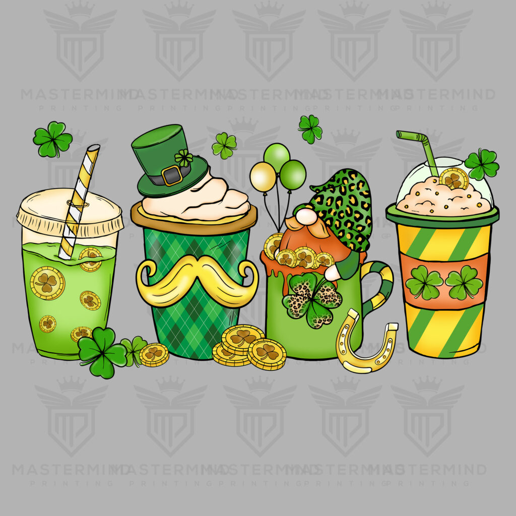 St. Patrick Day Coffee DTF Transfer – Mastermind Printing LLC