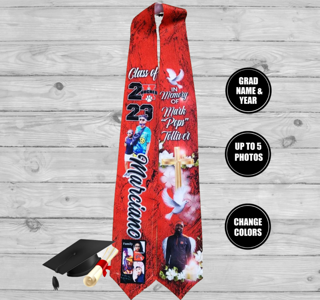 Memorial Graduation Stole | Mastermind Printing LLC